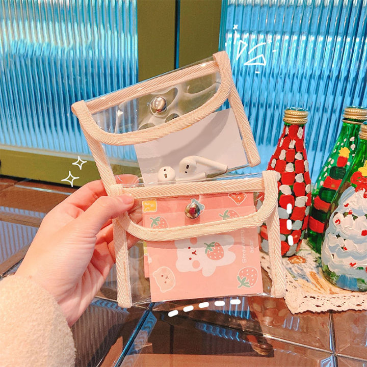 Small Transparent Coin Purse PVC Clear Mini Female Purses Women Coin ...