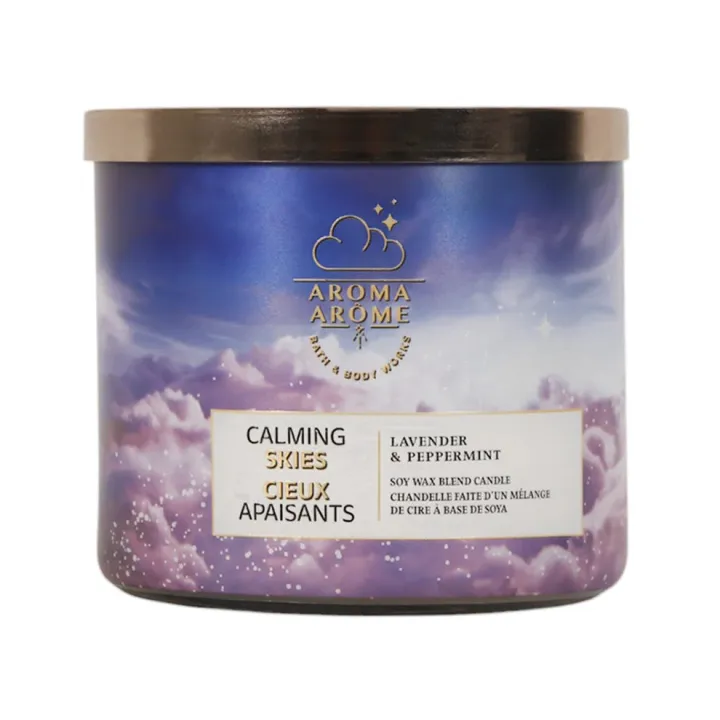 BATH & BODY WORKS CANDLE 3 WICK CALMING SKIES 411 G (𝐢𝐦𝐩𝐨𝐫𝐭𝐞𝐝 & 𝐨𝐫𝐢𝐠𝐧𝐚𝐥 ...