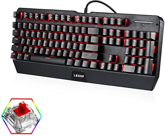 LESHP Full RGB ( Multiple Colours on Each Switch) Aluminium Frame Blue ...