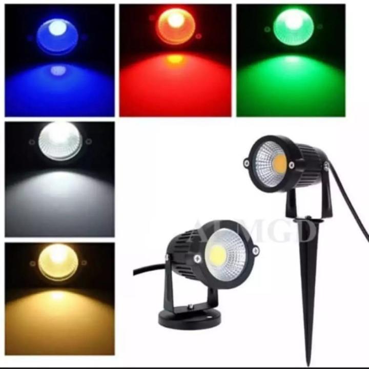 RGB LED Garden Spike light COB LED light Lawn lamp 8W Waterproof Spike ...