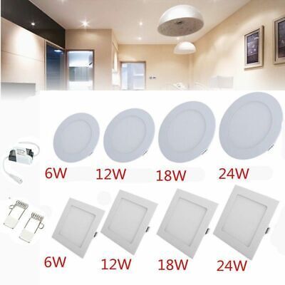 Premium LED Slim Panel Downlight – 6W/12W/18W/24W (Round) | Daraz.pk