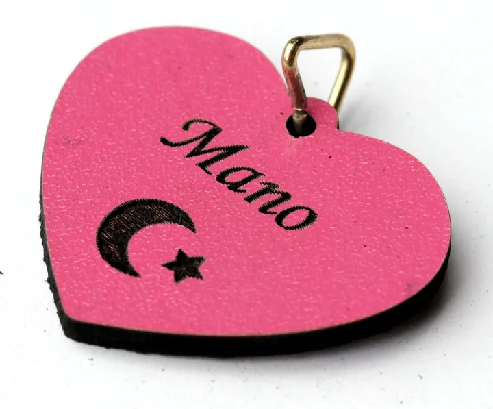 Custom Pet Name Tag for Dogs & Cats | Engraved Heart Shape ID Tag with ...