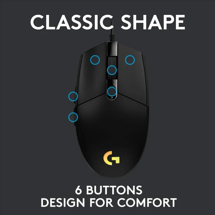 Logitech G102 Wired RGB Gaming Mouse Lightsync Razer for PC Laptop ...