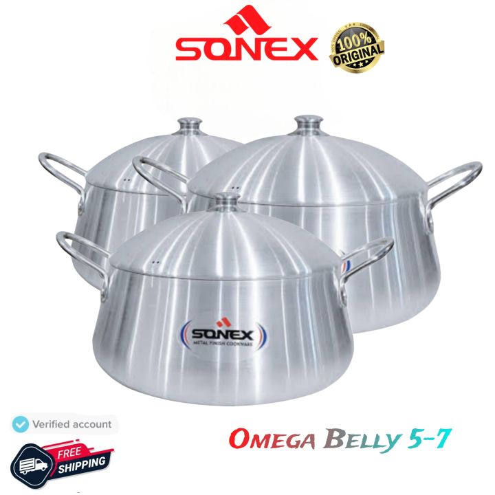Original sonex omega belly set 5-7 Cookware set New Design good quality ...
