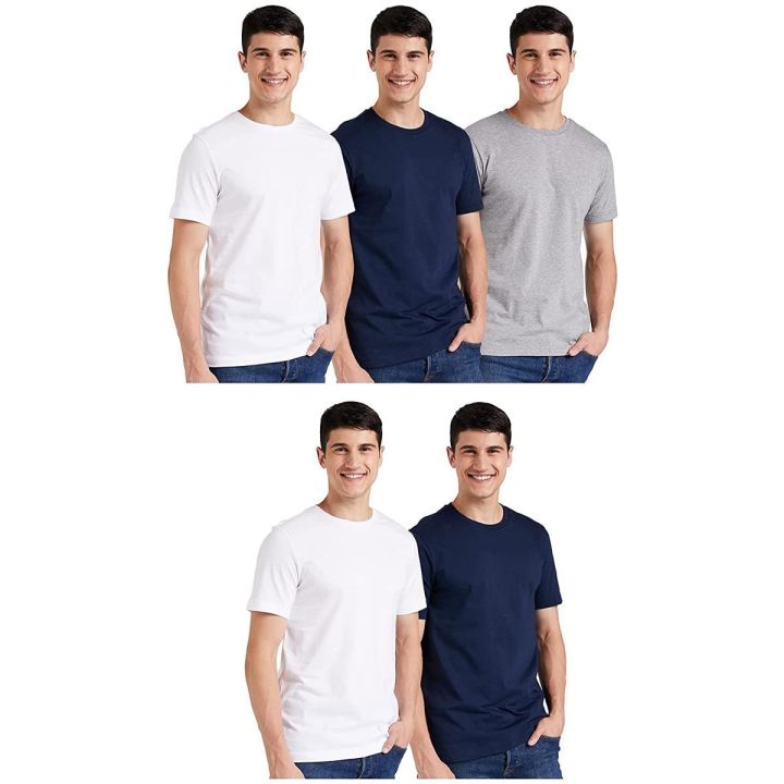 KH Store T shirt for Men Round Neck Cotton Tshirts for Men - Combo Pack ...