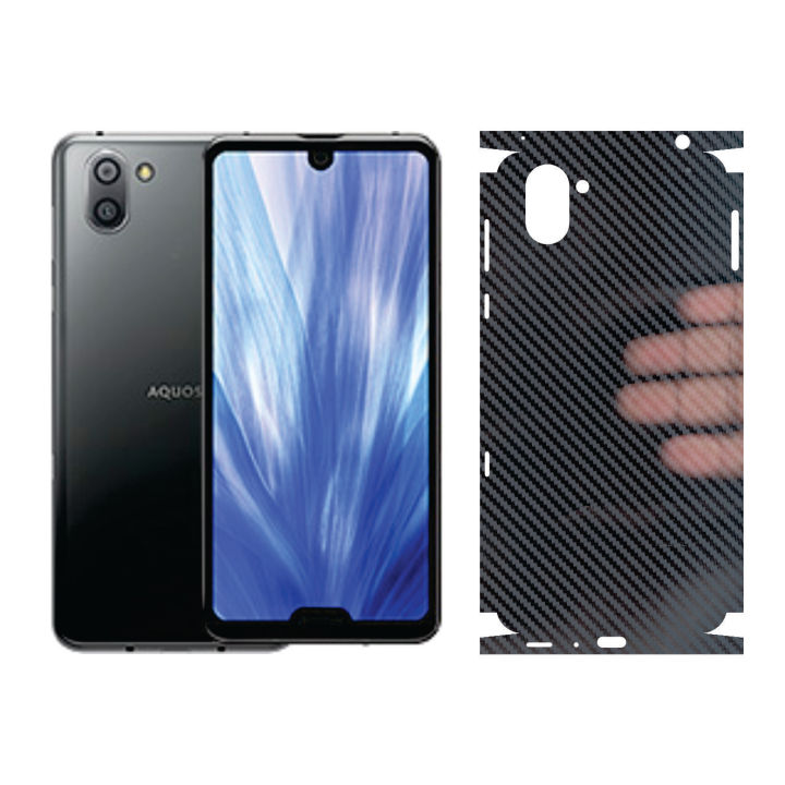 Sharp Aquos R3 Back Paper 360 Carbon01 Sami-Transperent Sheet Anti ...