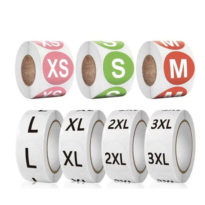 2.5cm Mark Sticker Clothing Size Label Sticker Packaging Bag Label ...