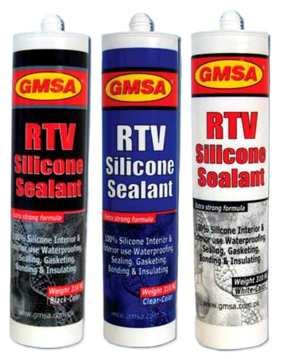 Original GMSA RTV Silicone Sealant Transparent, White & Black 310ml ...