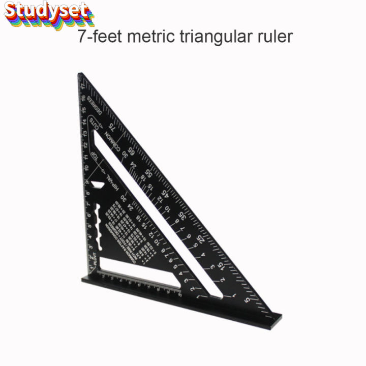 Studyset Angle Ruler 7inch/12inch Metric Aluminum Alloy Triangular ...