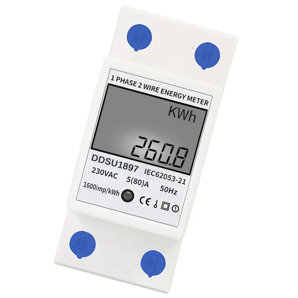 Digital Energy Meter Poster Digital Electric Meter With Lcd Screen