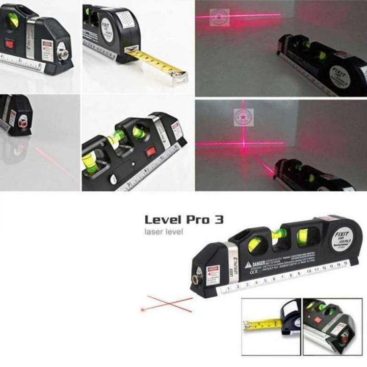 Multipurpose Laser Level Laser Measure Line 8ft with Measure Tape Ruler Adjusted Standard and ...
