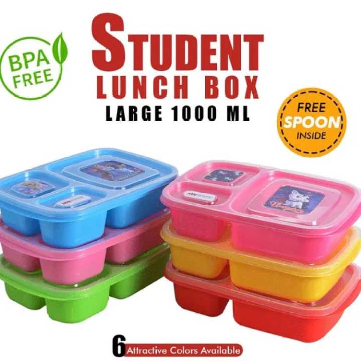 Student Lunch Box Large 1000ml And Small 700 ML, Lunch Box Large With ...