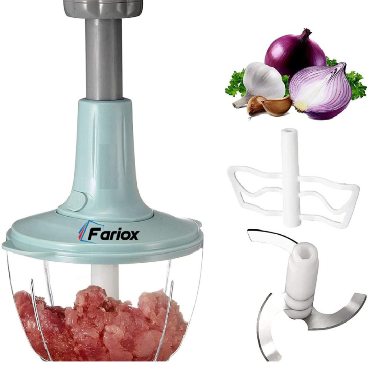 Manual Hand-Press Vegetable Food Chopper Mixer, Cutter Hand Pat Food ...