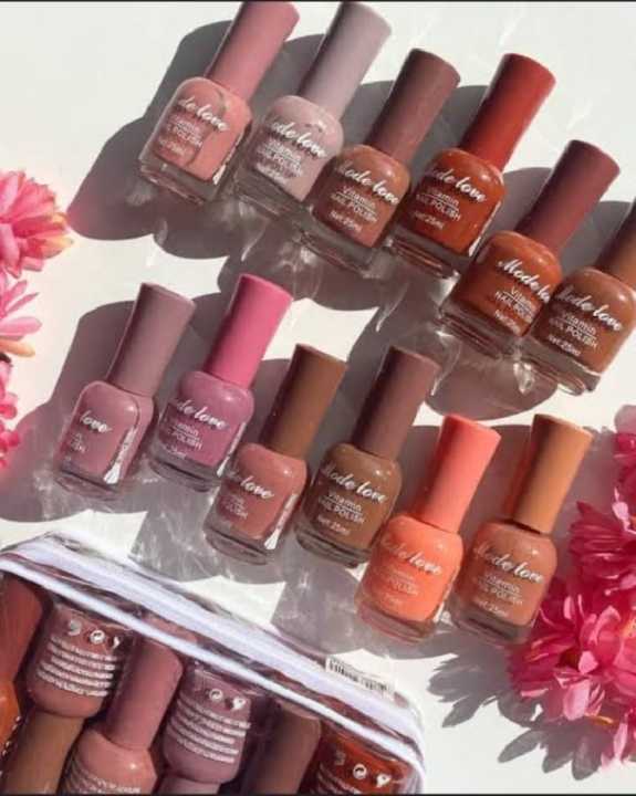 Light Colors Nail Polish Set – Permanent Light Finish in 4/6/12Piece ...