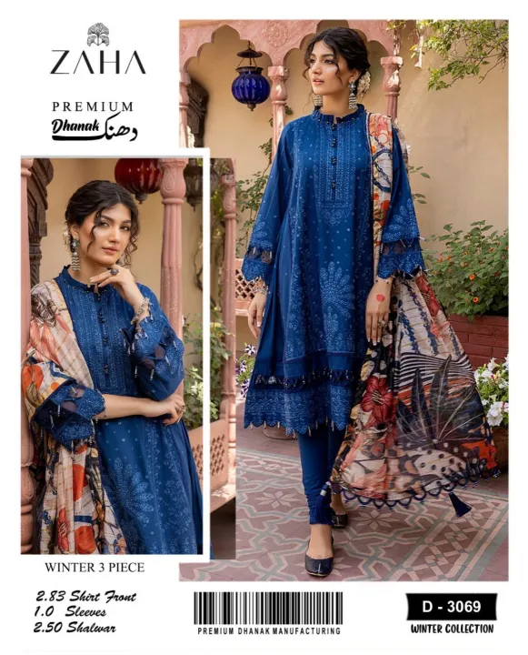 🔥 Zaha Luxury Winter Collection 2025 – Premium Dhanak 3PC Suit | Heavy ...