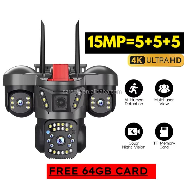 Outdoor WIFI CCTV camera 15MP, HD, V380 / Security IP camera / Outdoor ...