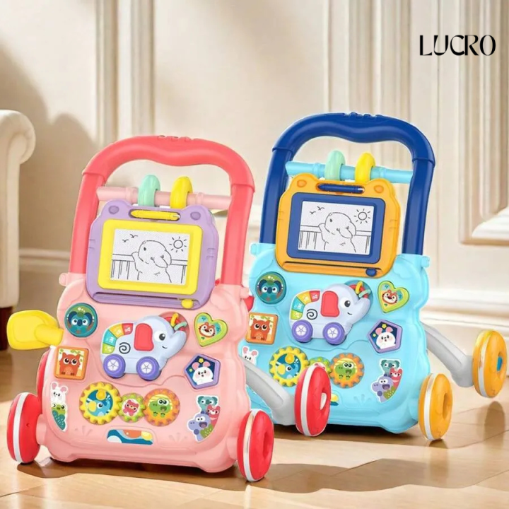 "Multifunctional 2-in-1 Elephant Design Baby Walker with Music, Early ...