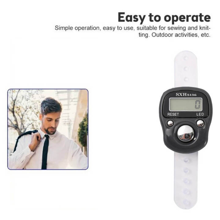 Digital Tasbih with LED Night Mode - 5-Digit LCD Display - Handheld ...