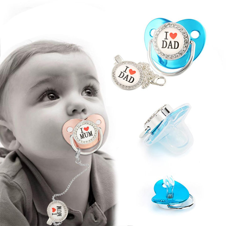 1Pcs Pacifier Baby Shower Gift Bling Baby Dummy Silicone BPA Free ...