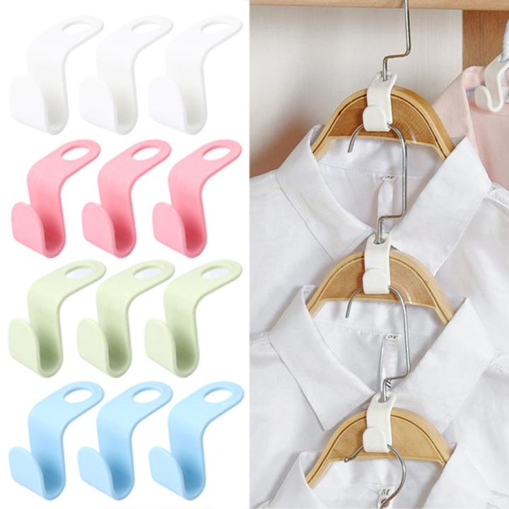5Pcs Mini Clothes Hanger Connector Hooks Wardrobe Closet Coat Organizer ...