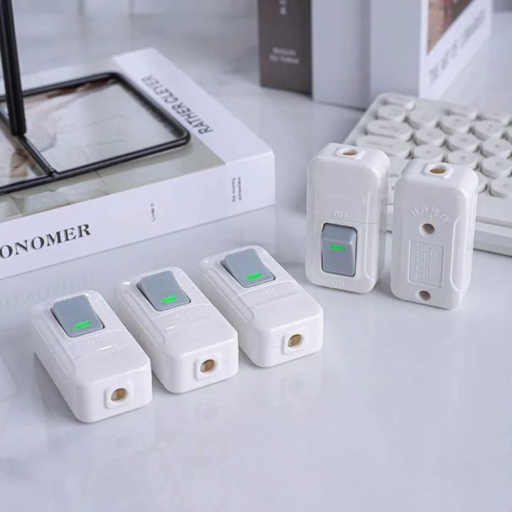 Cable Switches White Push Button Switch Plastic Square Wiring Switch ...
