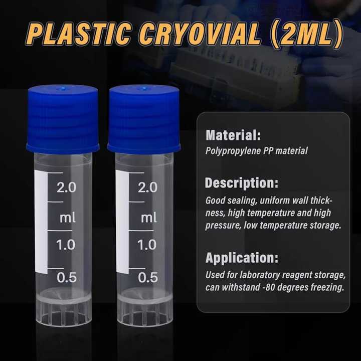 2ml plastic cryovial, silicone gasket, cryovialized vial | Daraz.pk