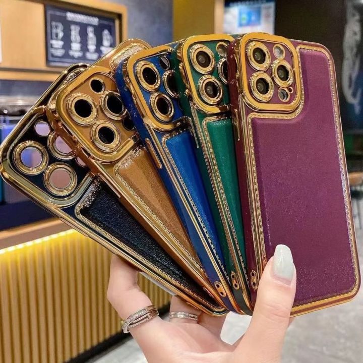 Golden Leather Phone Case For Infinix Hot 10 / Hot 8 / Hot 10 Play/ Hot ...
