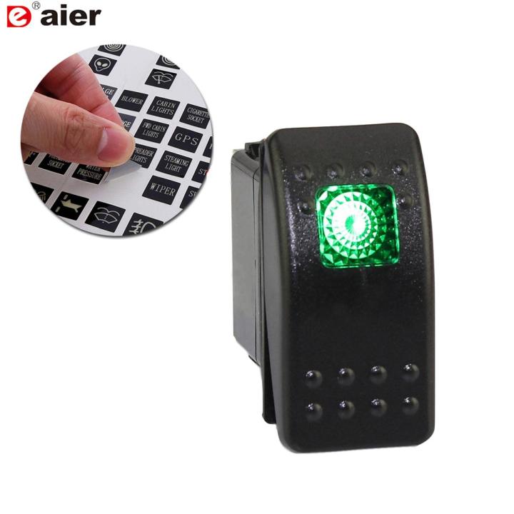 12V 24V 4Pin SPST ON Off Dashboard Rocker Switch Waterproof LED Blue ...
