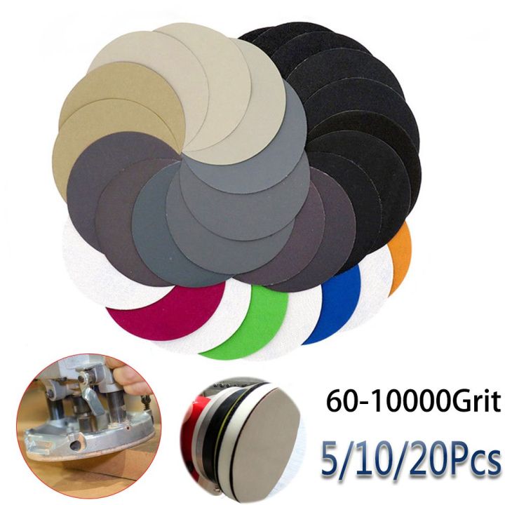 5/10/20Pcs Round Wet or Dry With Loop 60 - 10000 Grit Sanding Disc ...