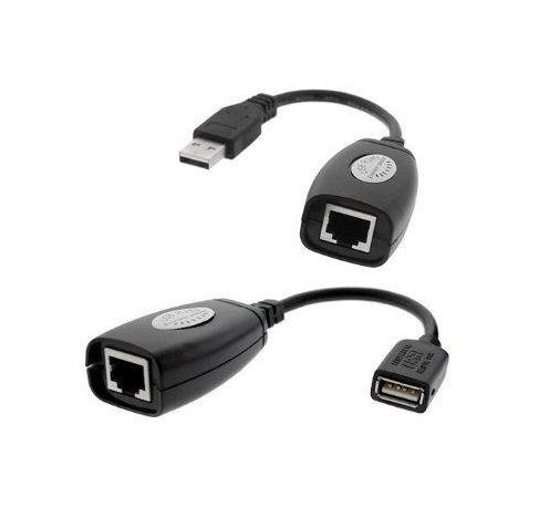 USB RJ45 Extension Adapter Up to 150ft Length (USB Extender USB (Male ...
