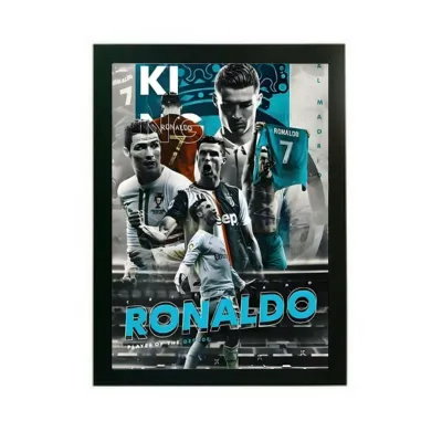 Cristiano Ronaldo Photo Frame for Footbal Fans Digital Printed-8.3x11.7 ...