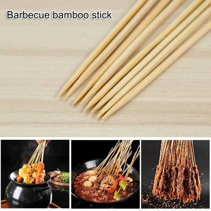 HMT Pack Of 50 Wooden Skewers Sticks Bbq Shashlik Sticks - Small | Daraz.pk