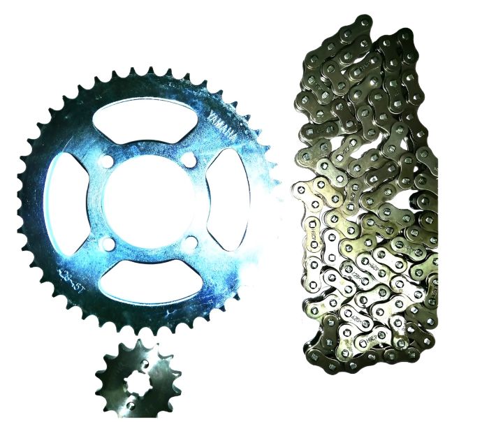 Chain Sprocket Kit For Yamaha (YBR-125) Motorcycle/ Genuine Chain ...