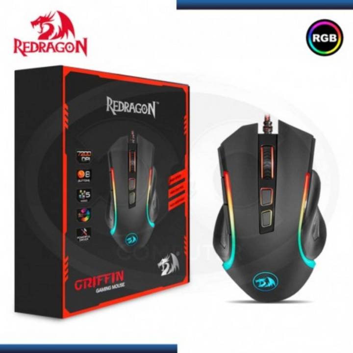 Redragon M-607 Griffin 7200 DPI RGB Gaming Mouse | Daraz.pk