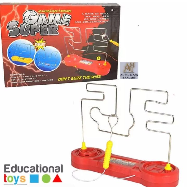 Game Super Buzz Wire Game For Kids Game Red & Silver Large Pack Don't ...