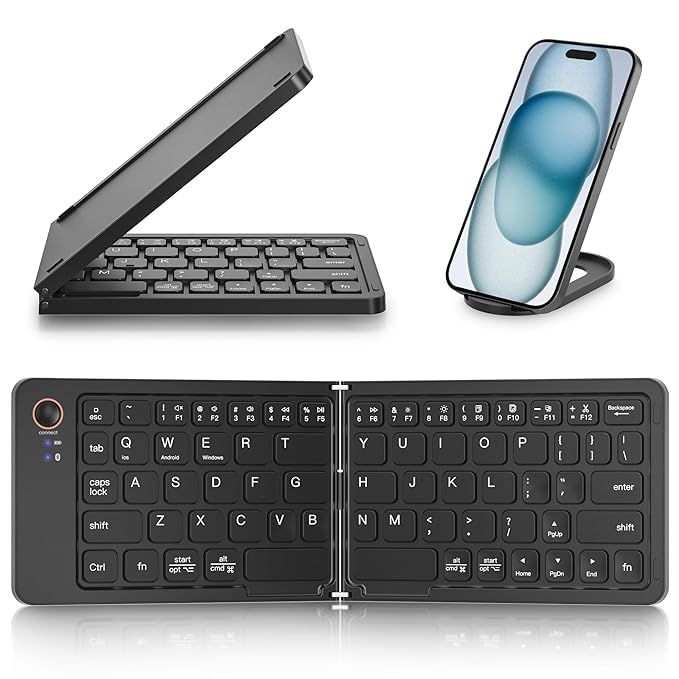B023 11 INCH FOLDABLE & RECHARGEABLE BLUETOOTH KEYBOARD BLACK | Daraz.pk