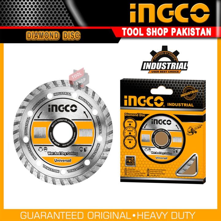 Ingco Industrial Dry and Wet Cutting Universal Diamond Disc 125mm - 5 ...