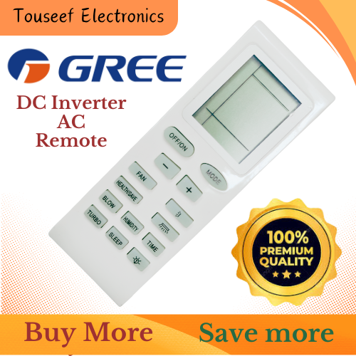 GREE DC Inverter AC Remote Control (Remote for INVERTER Air Conditioner ...