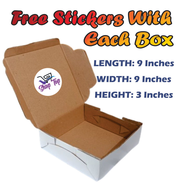 3-PLY White Hard Card Ecommerece Packing Boxes Size In Inches (9x9x3 ...