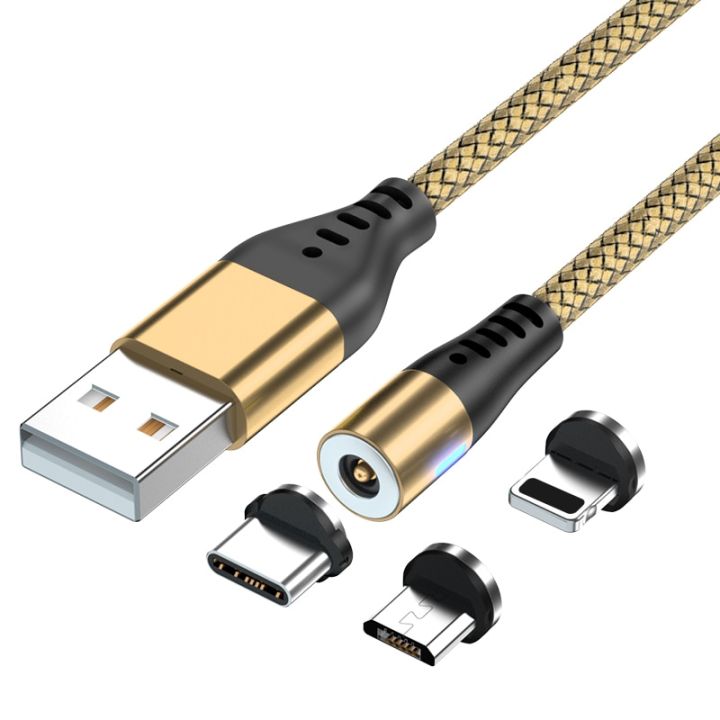 Golden Magnetic Type C 3A Original 2 Meter Fast Charging+Data Cable ...