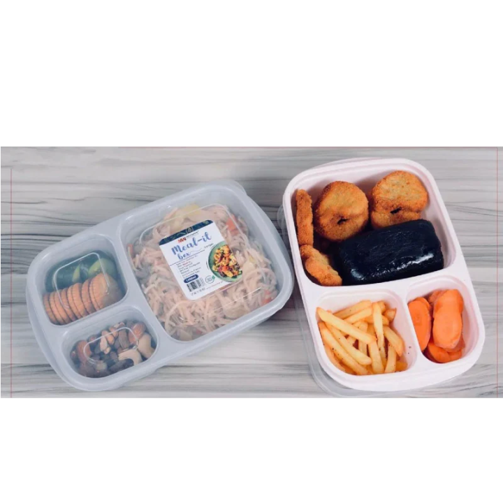 Meal It Lunch Box Large 1000 ML (With Three Portions) For Office/School ...