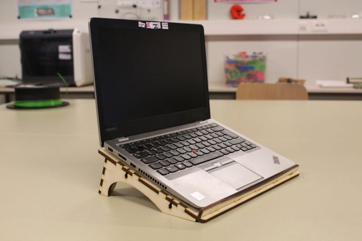 Laptop Stand For 13 to 15 inch Laptops | Wooden Laptop Cooler Stand ...