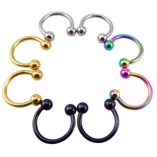 Korean hot-selling earrings titanium ear bone nail lip nail earrings U ...