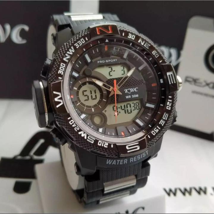 Dual time KWC stylish sports watch for mens/boys | Daraz.pk