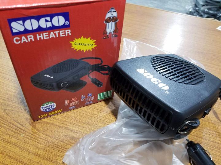 Sogo Portable Car Heater With Fan 12V 200W Car Defroster Simple Plug ...