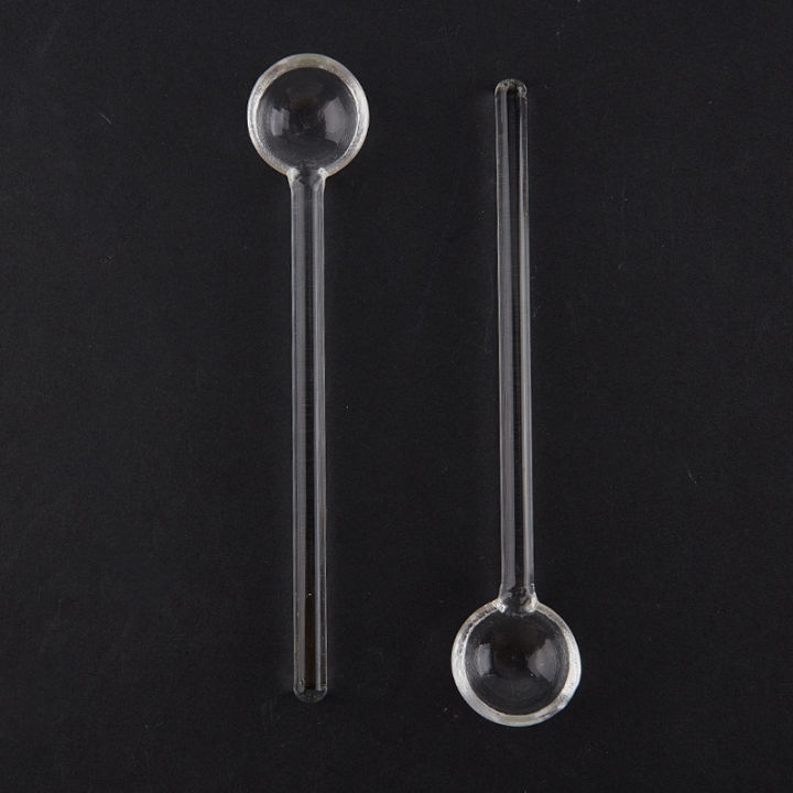 Long Handle Glass Teaspoon Tableware Transparent Coffee Stirring Spoon ...
