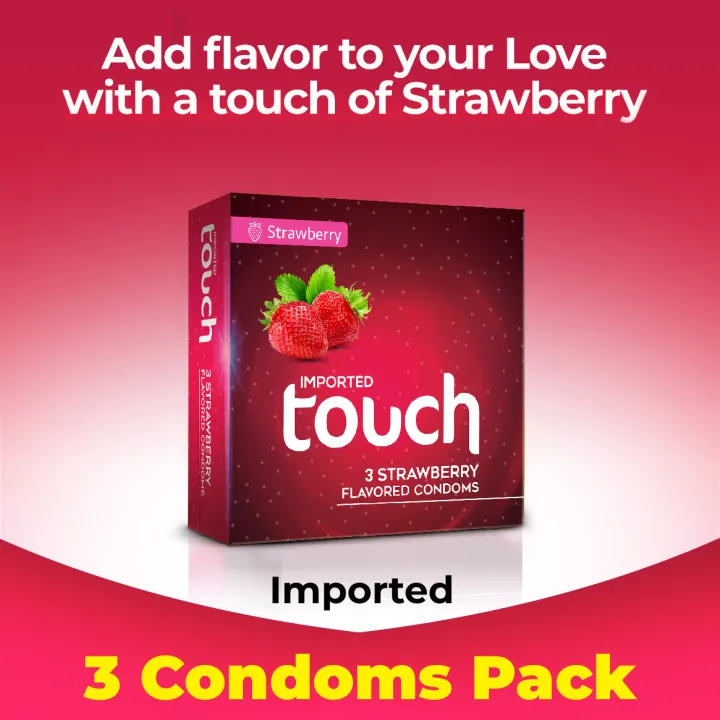 Touch Strawberry Flavored Condoms - Pack | Daraz.pk