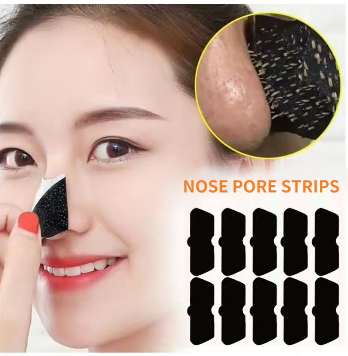 10Pcs/Bag Nose Blackhead Remover Mask Nasal Strips Black Dot Spot Peel ...