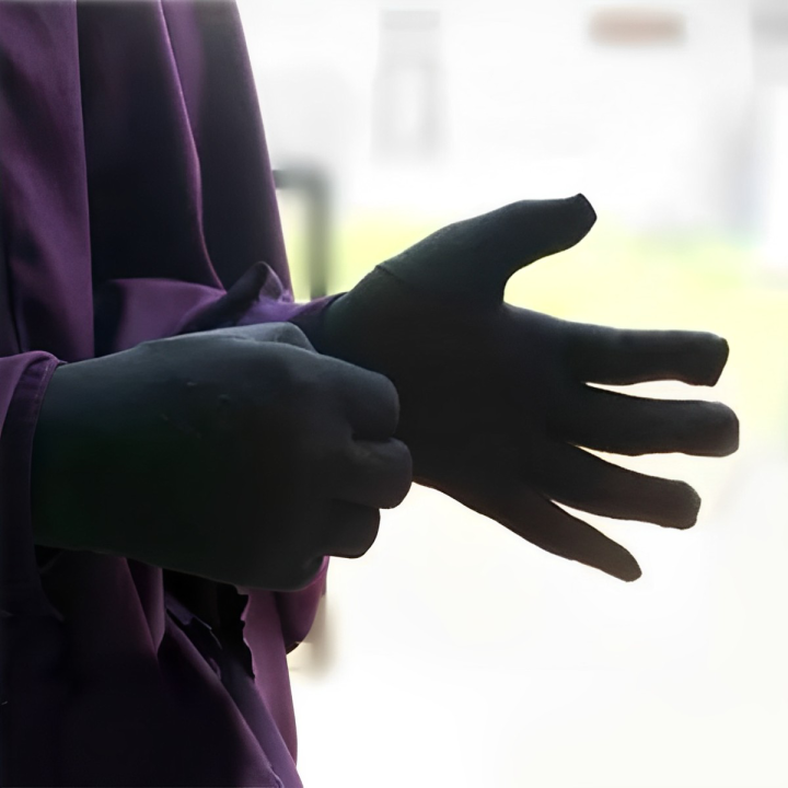 Hijab Gloves for Women and Girls - Full Finger, Stretchable, Black ...