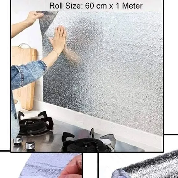 Hot Oil Proof Aluminum Adhesive Sheet - Stove Top 60 Cm X 1 Meter SA ...